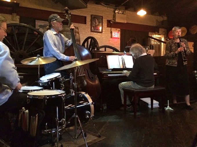 Live jazz transforms dinner into dinner and a show—the kind of multitasking our parents would actually approve of.