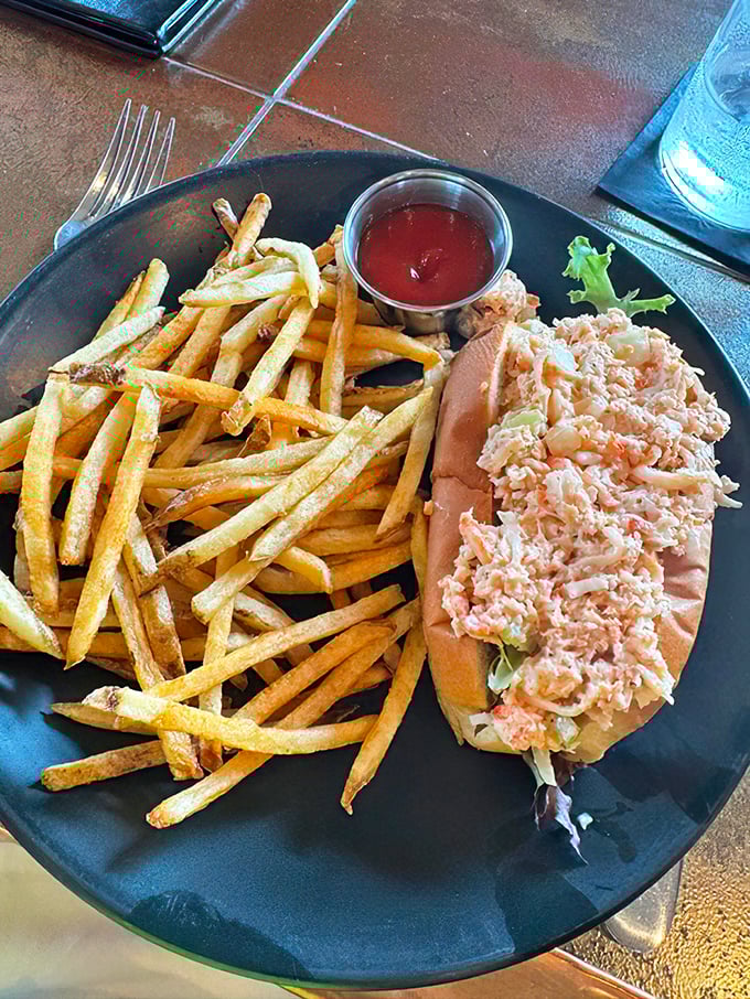 The lobster roll—summer vacation in sandwich form. Maine would be jealous that Ohio is serving up this coastal classic with such confidence.