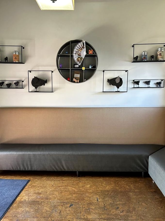 "To the Lounge" isn't just a sign—it's an invitation to extend breakfast into lunch, possibly with something stronger than coffee.