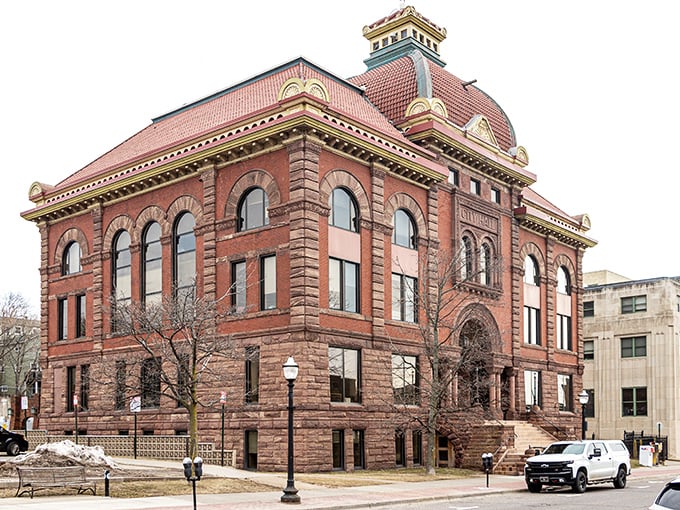Marquette's City Hall stands as a testament to the prosperity of mining days—Romanesque architecture that wouldn't look out of place in a European capital.