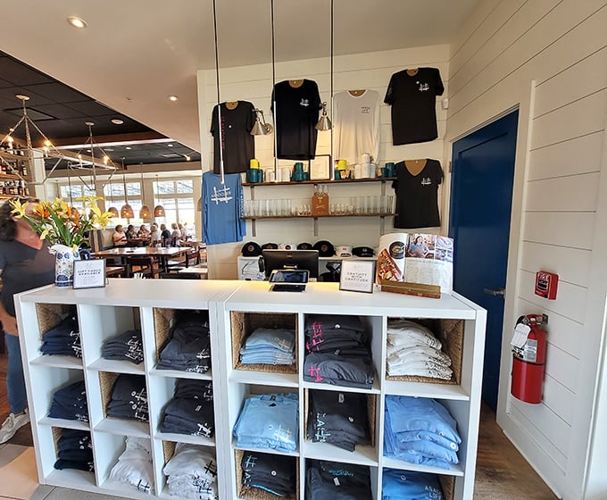 Even the merchandise here has more style than most restaurants' entire aesthetic – now that's attention to detail.