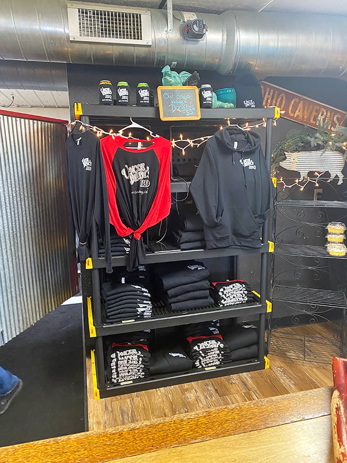 Merchandise that lets you take the Uncle Beth's experience home – though sadly, the actual pulled pork skills aren't included with purchase.