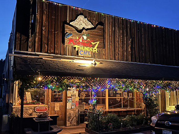 Morning Thunder Café isn't just named for its coffee—it's the rumble of conversation and laughter that powers this town through another day.