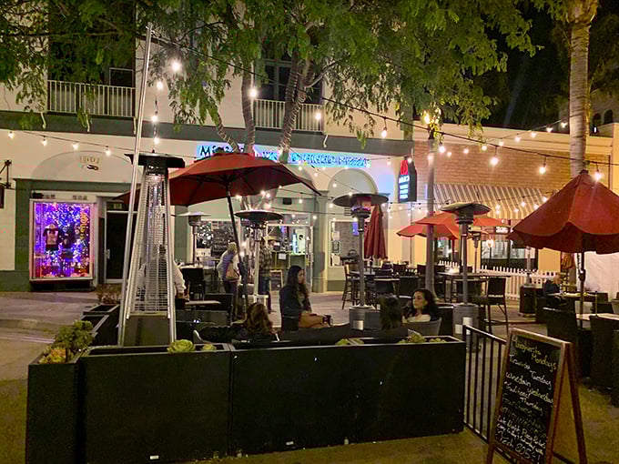 Al fresco dining under twinkling lights—because pizza tastes even better with a side of California evening breeze.