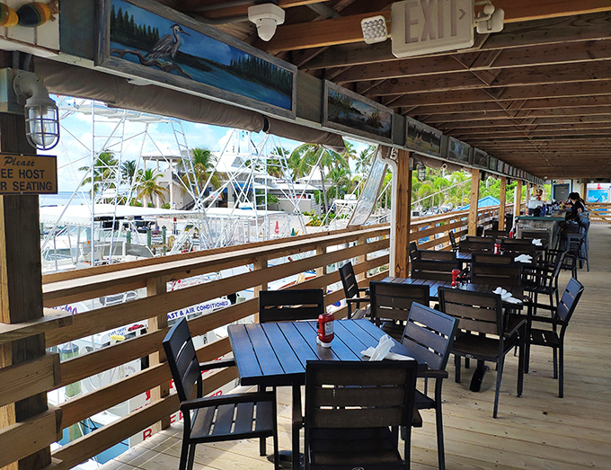 Waterfront dining with a view of bobbing boats – because seafood tastes better when you can see where it came from.