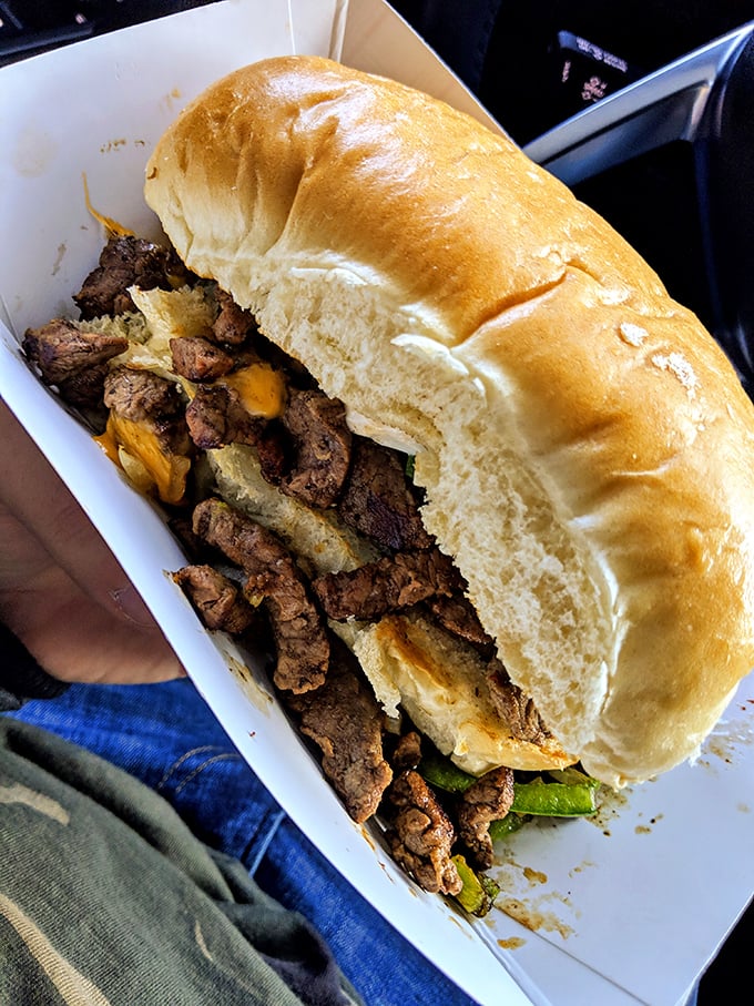 The Philly Cheese Steak at Jerry's doesn't need Philadelphia's approval—this sandwich has enough savory, cheesy, meaty glory to create its own zip code.