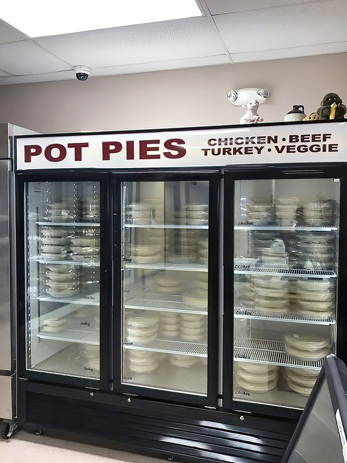 The pot pie collection—savory siblings to the sweet stars. A freezer full of comfort, ready to rescue any dinner emergency.