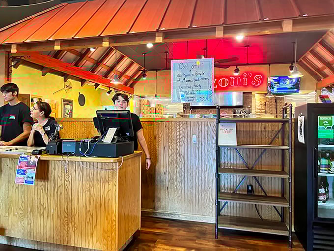 Where your culinary adventure begins – the hostess station offers the first taste of the warm welcome that makes Marzoni's feel like coming home.