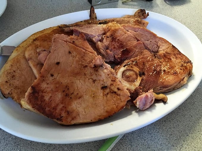 This isn't just ham; it's a masterclass in smoke and time. The kind of protein that makes you wonder why you ever bothered with those fancy brunch places.