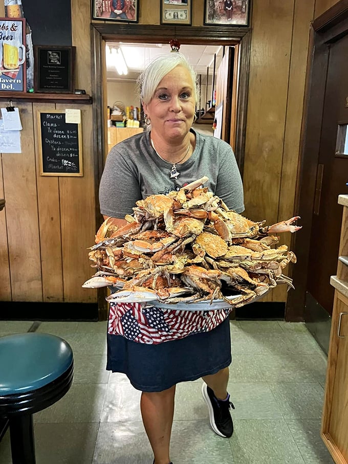 Seafood served with pride—when your platter arrives looking like this, you know you've found the real deal.
