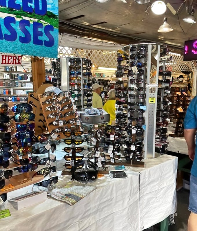 Sunglasses galore for Florida's endless summer. Find your perfect pair to channel everything from Top Gun cool to Jackie O elegance.