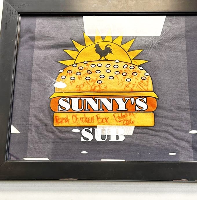 The Sunny's logo tells you everything—a rising sun over a sesame-topped bun. Simple, honest branding for simple, honest food.