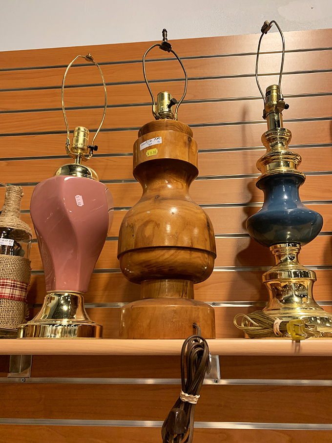 Lamp lineup! From mid-century modern to "your aunt's living room circa 1976," these lighting options are illuminating in more ways than one.