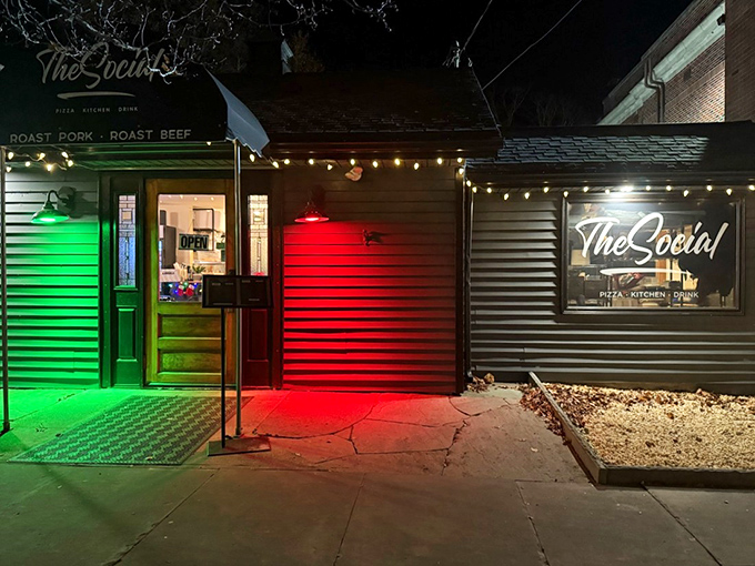 The Social's festive lights aren't just decoration – they're a not-so-subtle hint that good times and better pizza await inside.