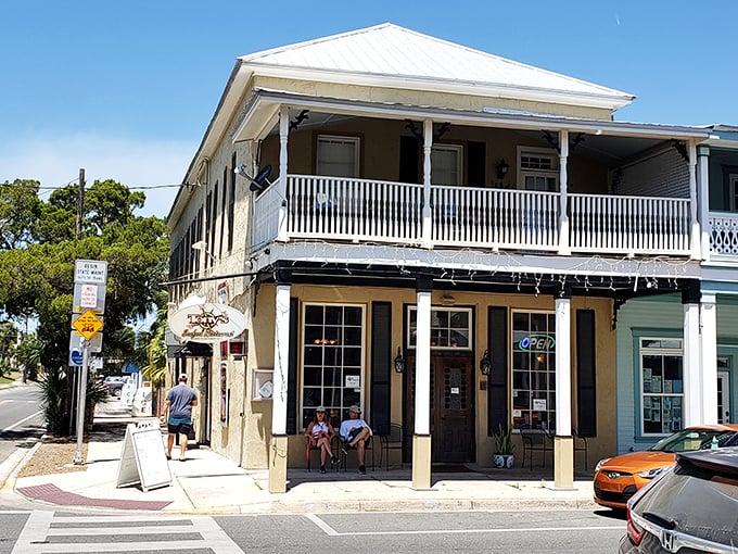 Tony's Restaurant occupies a corner that's witnessed generations of island stories – and served enough award-winning clam chowder to fill the Gulf of Mexico.