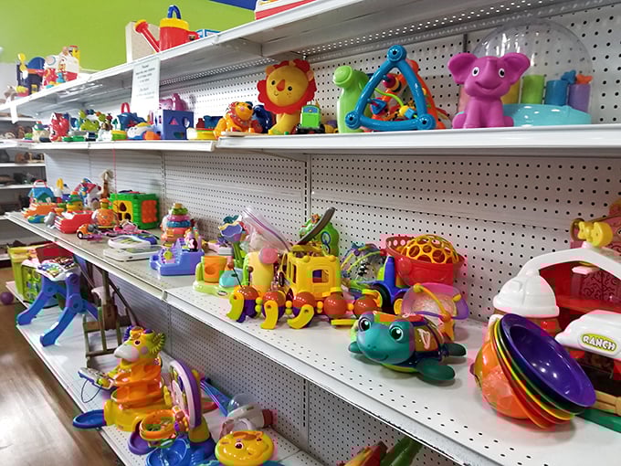 Toys that survived someone else's childhood and are ready for round two with yours.