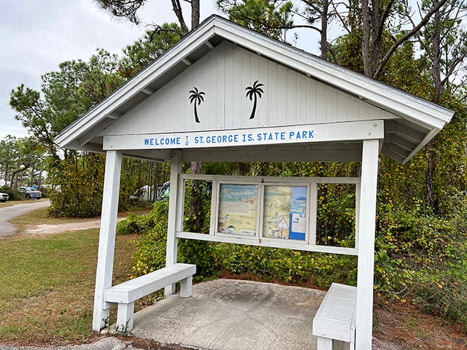 The humble welcome center—like the friendly neighbor who always has the best local tips and never judges your beach attire.