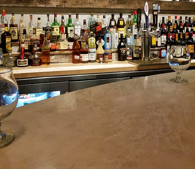 The bar's impressive lineup suggests they take their liquid offerings as seriously as their mussels—a philosophy we can all drink to.