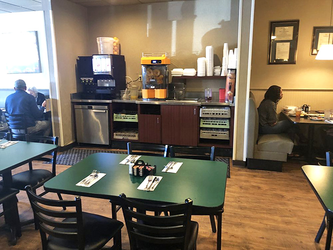 The beverage station—where coffee transforms from necessity to luxury. Morning salvation, one cup at a time.