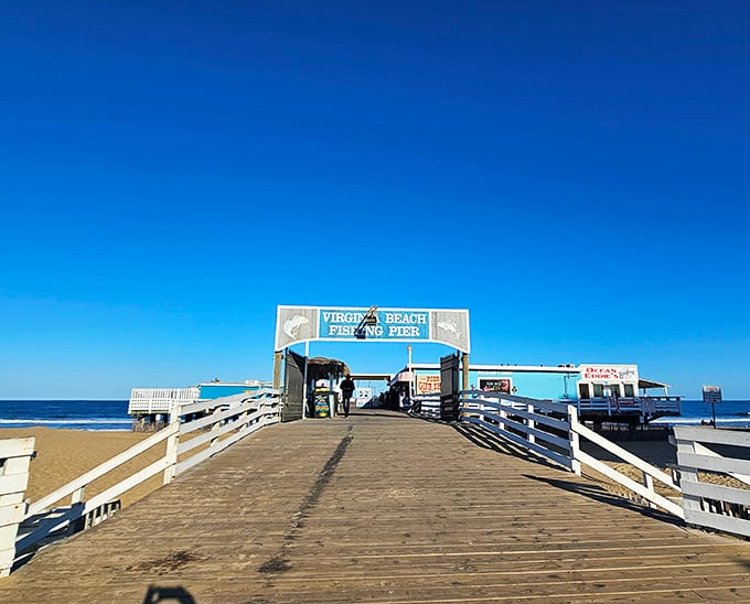 This weathered boardwalk has seen more satisfied customers than a Vegas buffet on Sunday.