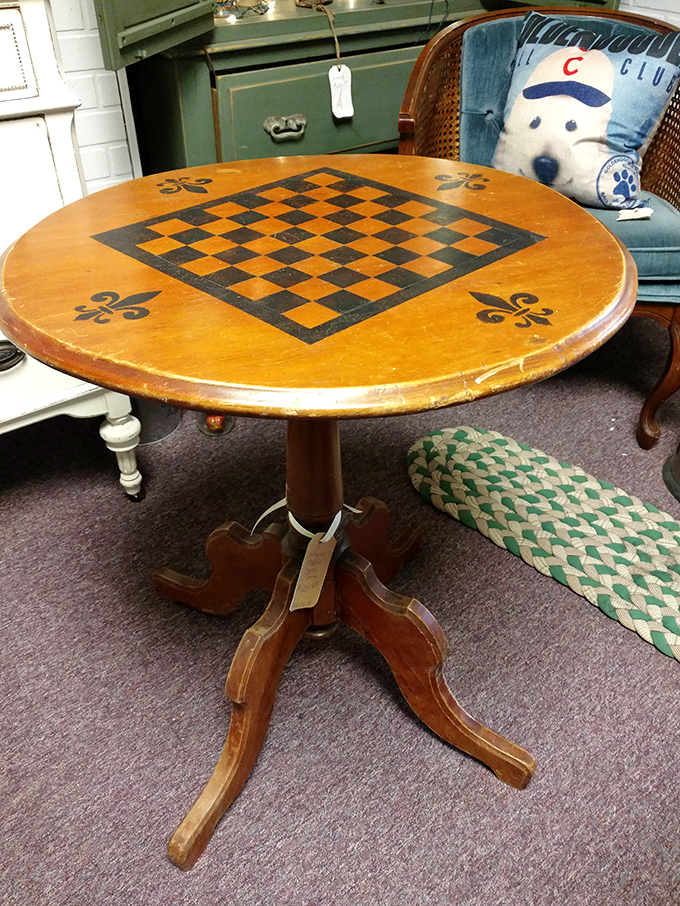 A chess table where countless battles were fought without anyone checking their phone once.