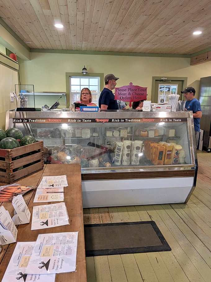 The deli counter – where sandwich dreams come true and friendly faces transform your hunger into happiness one slice at a time.