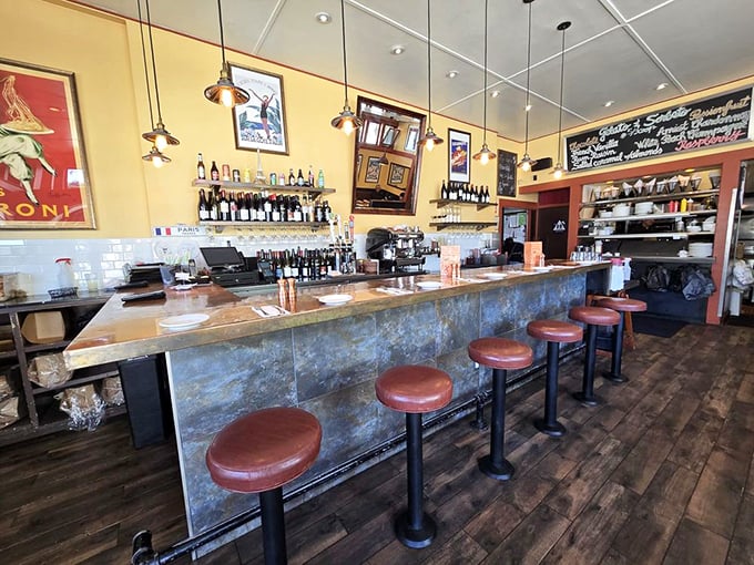 Bar seating that puts you front-row for the culinary show, where every stool feels like the best seat in the house.