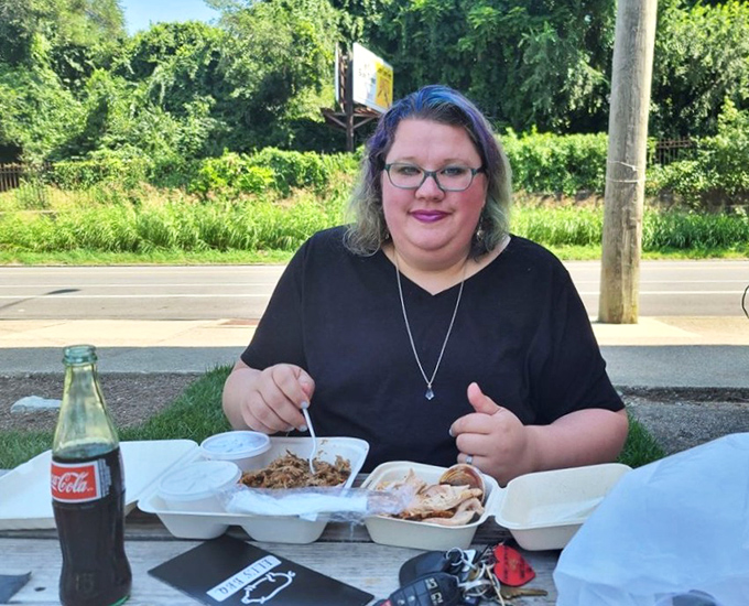 Good barbecue creates a universal language of satisfaction. That thumbs-up isn't just approval—it's the international sign for "I've found my happy place."