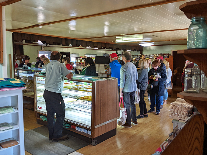 The line forms early and with purpose. These customers aren't just waiting—they're participating in a ritual of anticipation and reward.