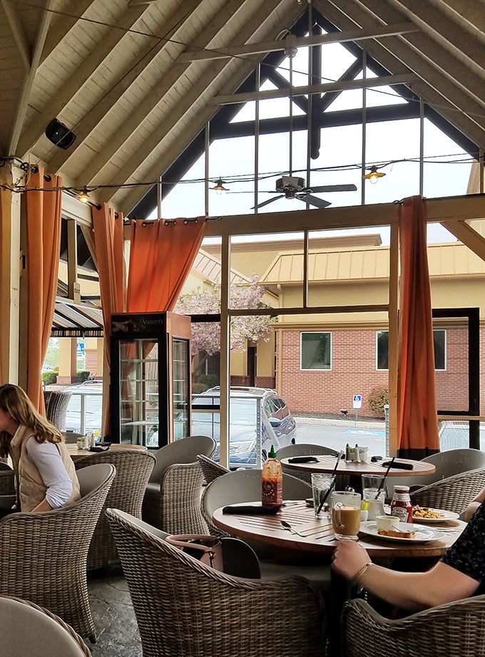 Tables filled with satisfied customers who've discovered that sometimes the best adventures happen close to home.