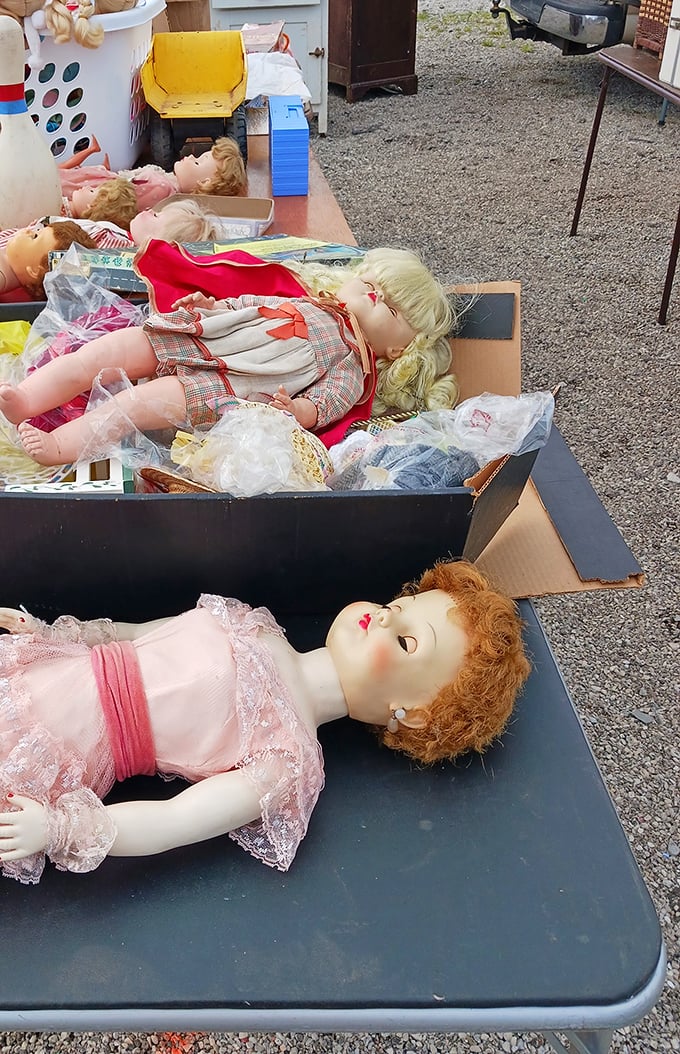 The doll section might be either nostalgic or slightly unsettling, depending on your childhood – these silent witnesses to decades past await new adventures.