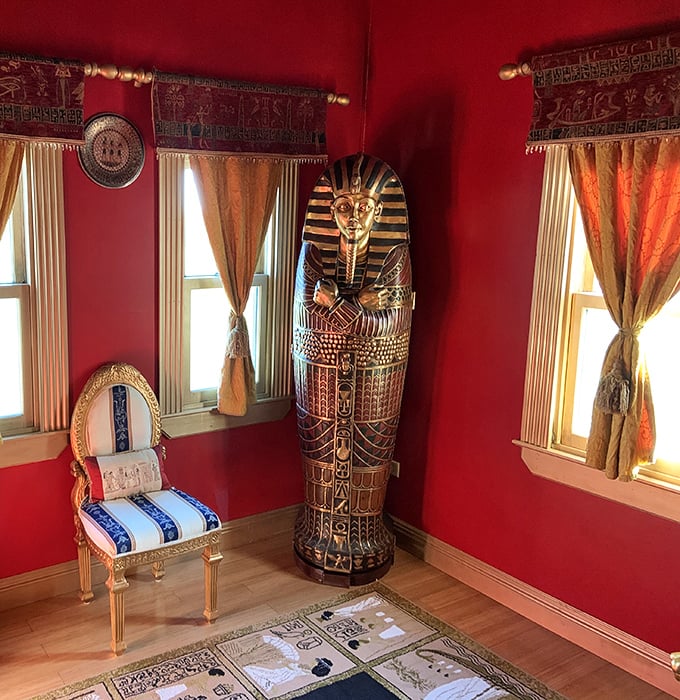The Egyptian room offers an unexpected plot twist in this medieval tale—complete with sarcophagus that would make even Indiana Jones do a double-take.