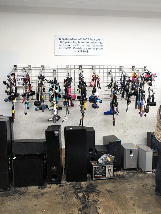 Electronic odds and ends await their second act—from vintage speakers to hair tools that might just bring the 80s back into style.