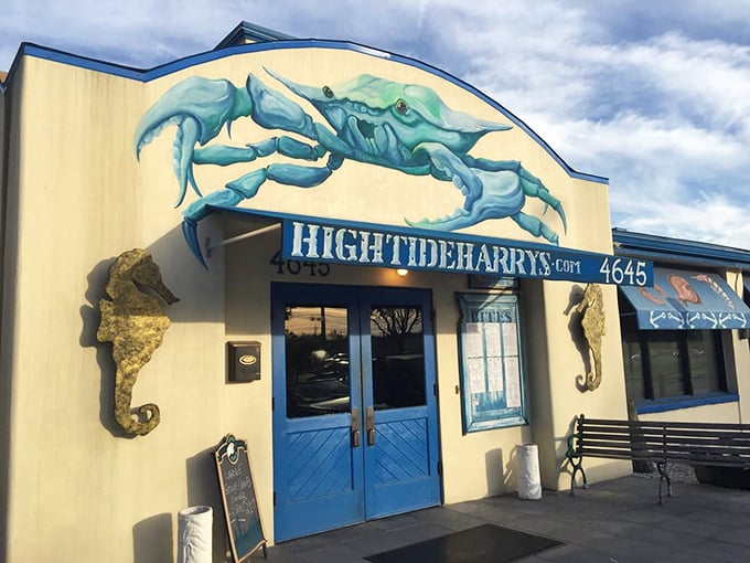 The entrance welcomes you aboard with colorful murals promising the adventure that awaits inside.