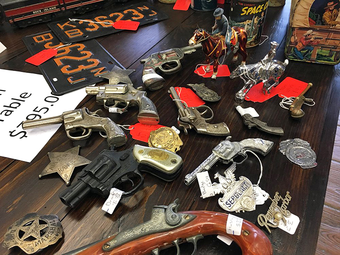 Cowboys and lawmen of yesteryear left these behind—metal memories of frontier justice and Saturday afternoon matinees.