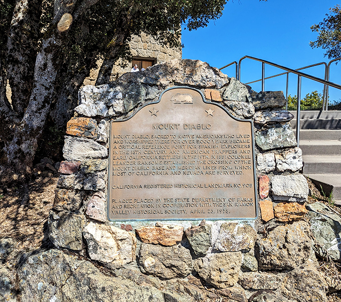 This historical marker tells a story of Native Americans, Spanish explorers, and land surveyors—all drawn to this mountain's magnetic presence.