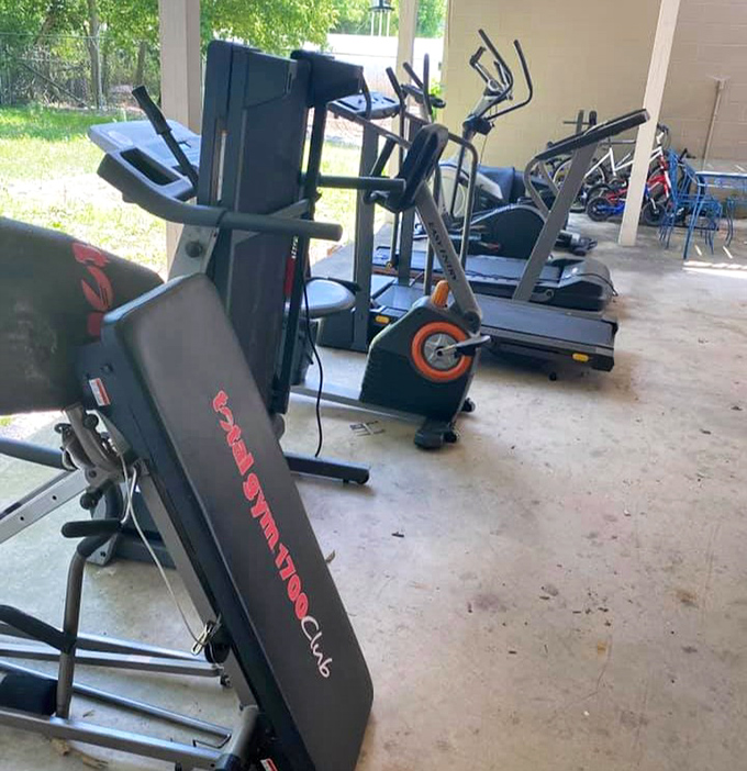 Exercise equipment offering second chances at fitness goals, minus the intimidating gym membership fees.
