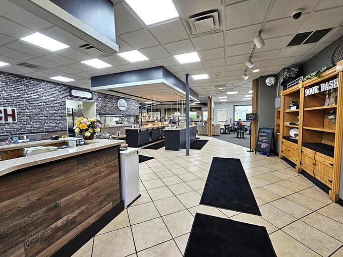 The modern interior proves you can update the space without losing that hometown restaurant soul.