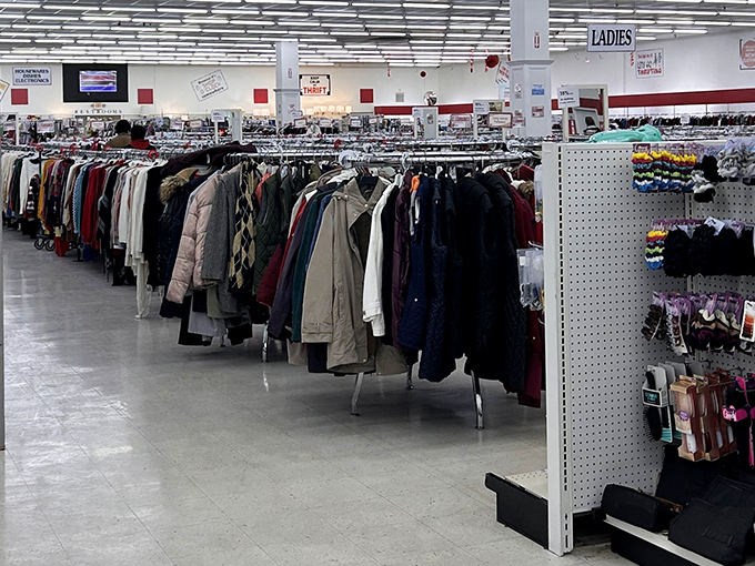 Coats and jackets huddle together, veterans of countless Ohio winters ready for new adventures ahead.
