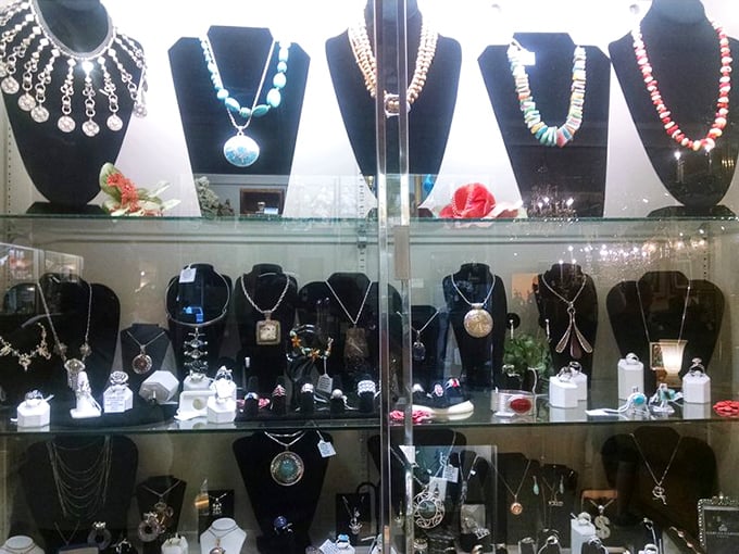 Jewelry that tells stories of previous lives. Each necklace waiting for its next chapter while looking absolutely fabulous in the meantime.