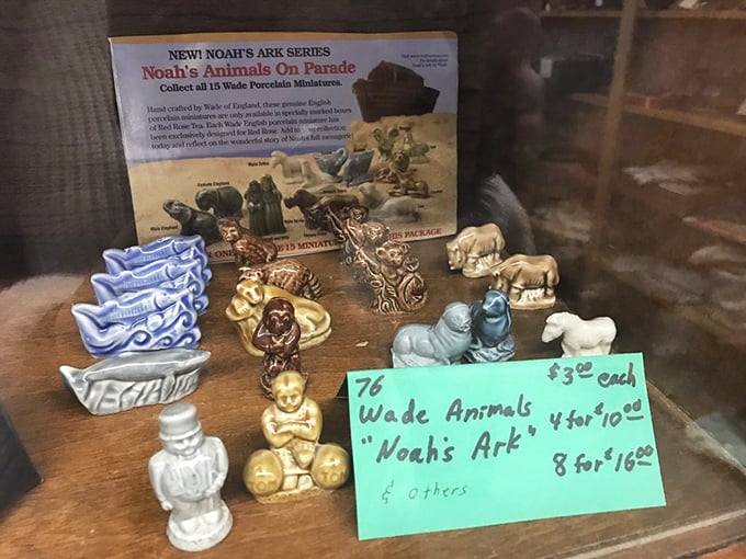 Noah's Ark in miniature form—proving that even biblical floods can be adorable when rendered in porcelain at $3.50 each.