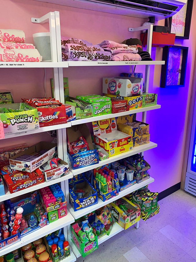 Beyond ice cream, a candy wonderland awaits—because the only thing better than a sugar rush is following it with another sugar rush.
