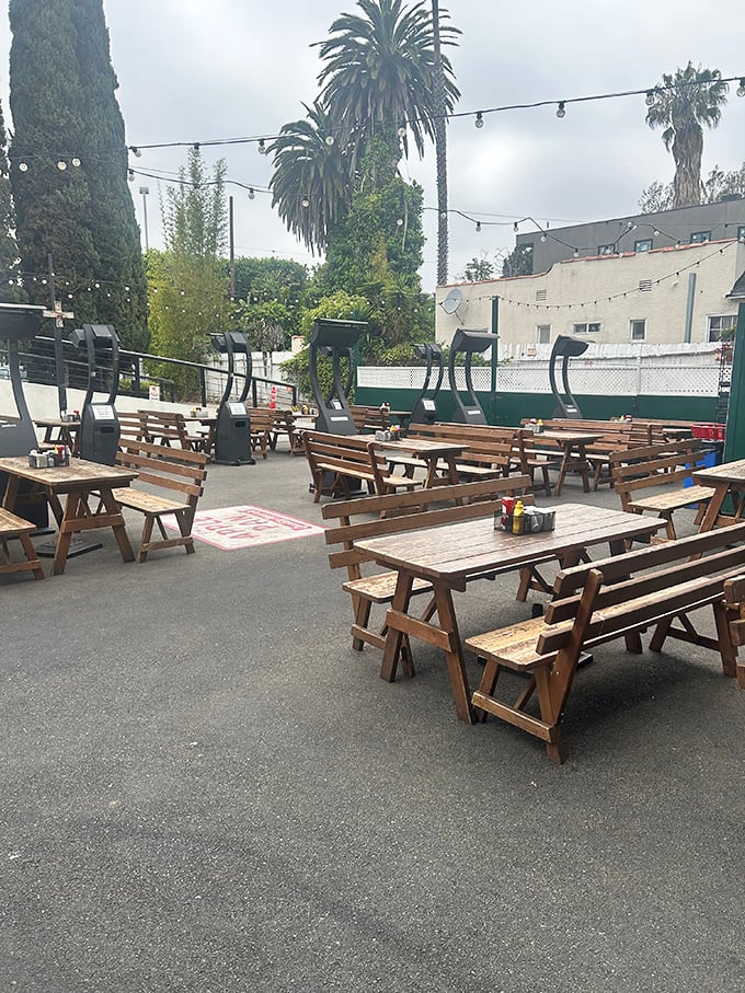 The outdoor seating area—a modern concession to changing times. Some traditions evolve while keeping their soul intact, like a great blues standard with a new arrangement.