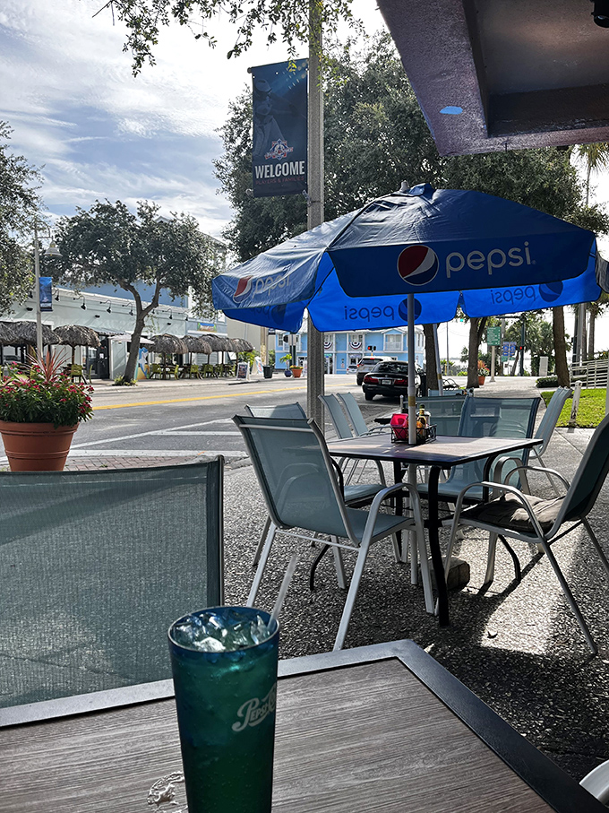 Outdoor seating that lets you enjoy your breakfast with a side of Florida sunshine and people-watching—nature's entertainment.