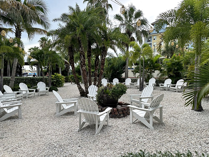 Lounge chairs that whisper "stay awhile" louder than your dinner reservations elsewhere.