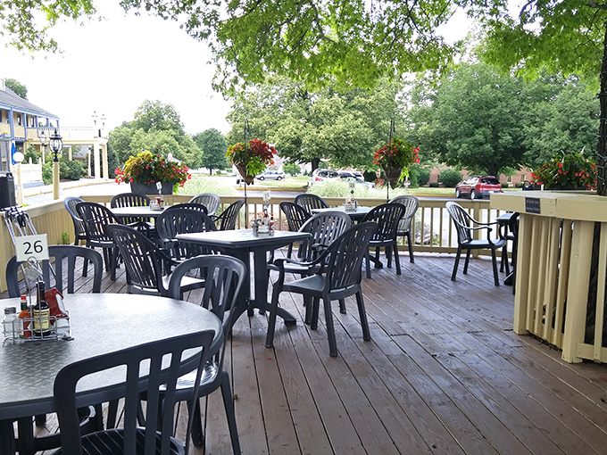 Outdoor seating that invites you to linger over dessert while Pennsylvania's gentle breezes remind you why patios were invented.