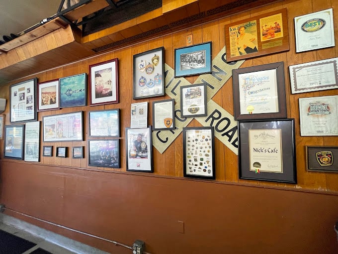 Wall-to-wall memories and recognition—each frame telling a chapter in the story of this beloved Los Angeles breakfast institution.