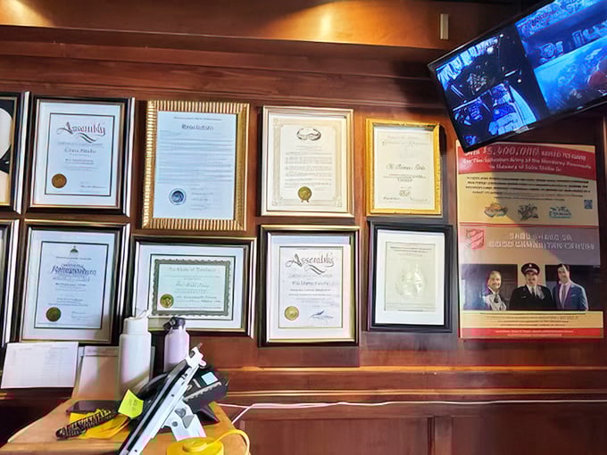 Wall of fame proves what locals already know – excellence gets noticed, even in a tourist zone.