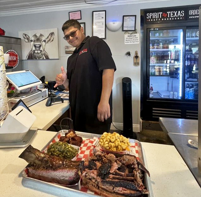 Where barbecue dreams come true. That spread is enough to make a vegetarian question their life choices—just for a moment.