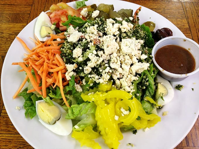 A salad that actually satisfies—with enough feta cheese to remind you that vegetables can be friends with indulgence.